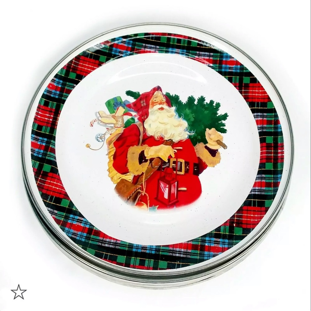 Hallmark | Holiday | Hallmark Mitford Enamel Tin Dinner Plate Santa ...